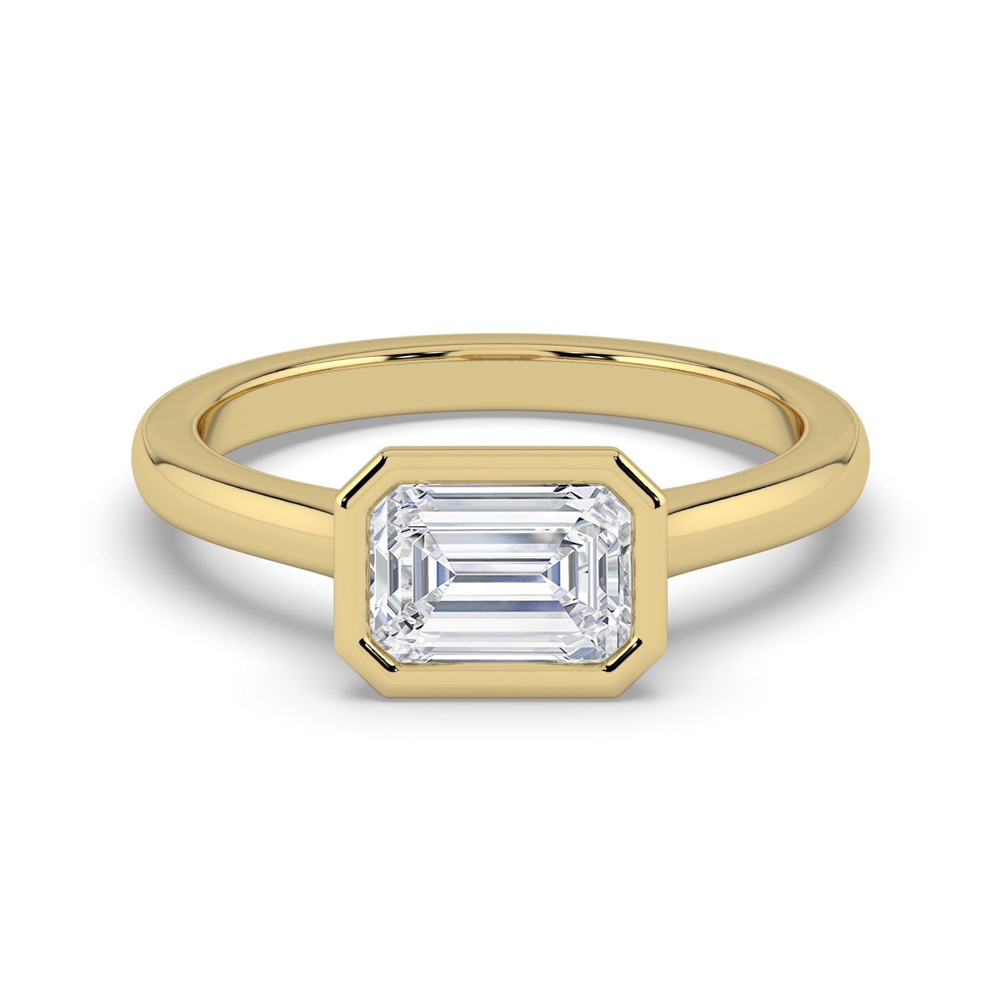 West-West Bezel Set Emerald Ring – JM Leech Jewellers